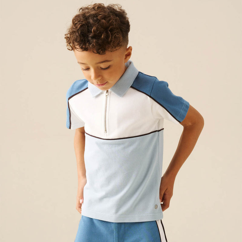 Angel & Rocket Boys Solid Blue T-Shirt