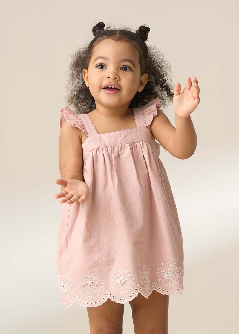 Angel & Rocket Baby Girls Solid Pink Clothing Set