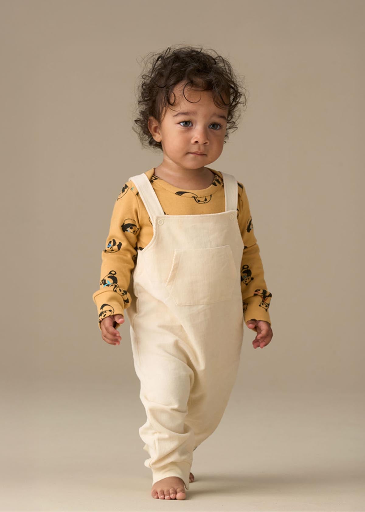 Angel & Rocket Baby Boys Printed Brown Clothing Set